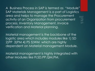 SAP S4 HANA Material Management Module-5 | PPTX