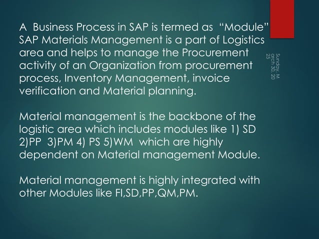 SAP S4 HANA Material Management Module-5 | PPTX