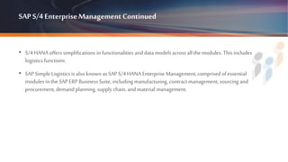 An Introduction To SAP S/4 Simple Logistics by IT Partners, Inc | PPTX