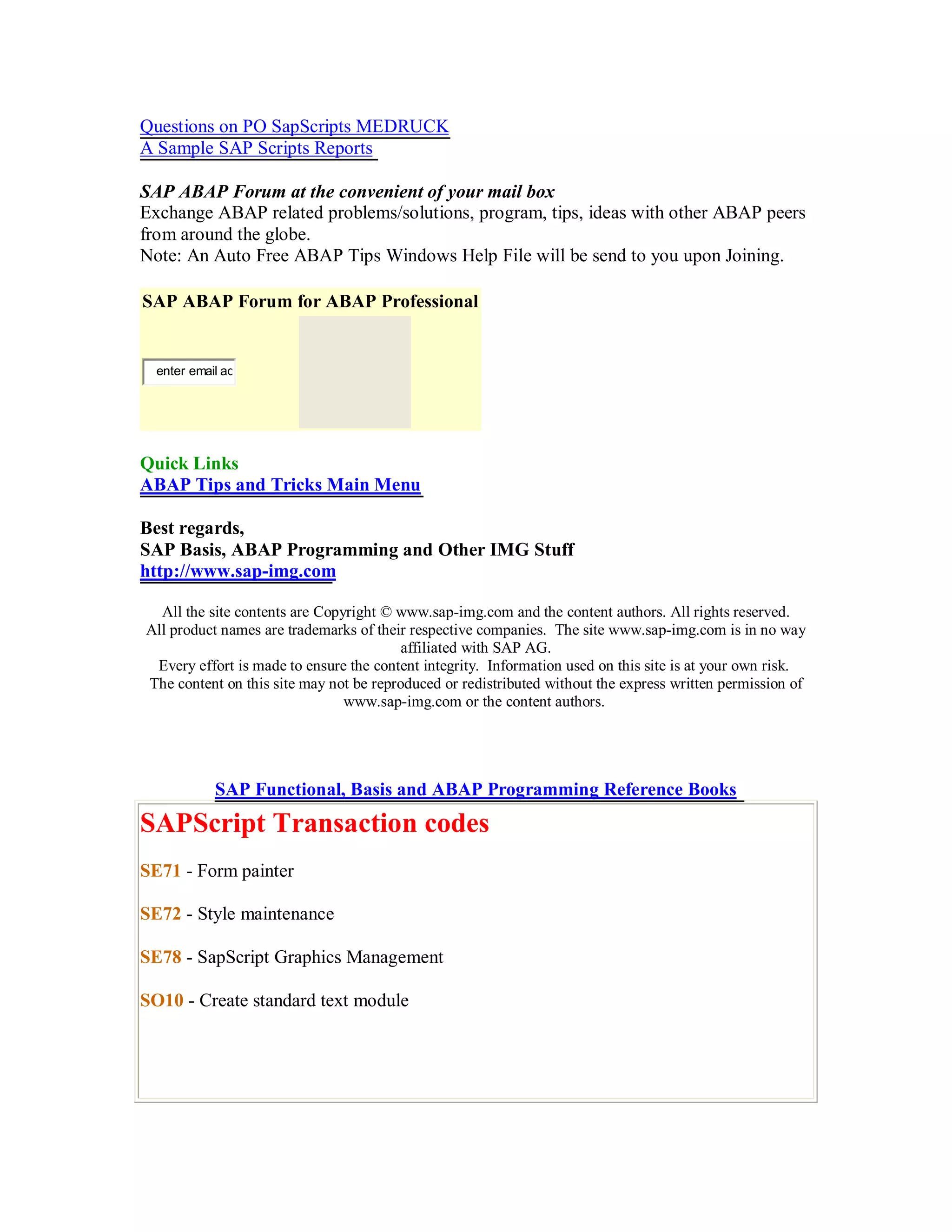 Sap Sapscripts Tips And Tricks Pdf