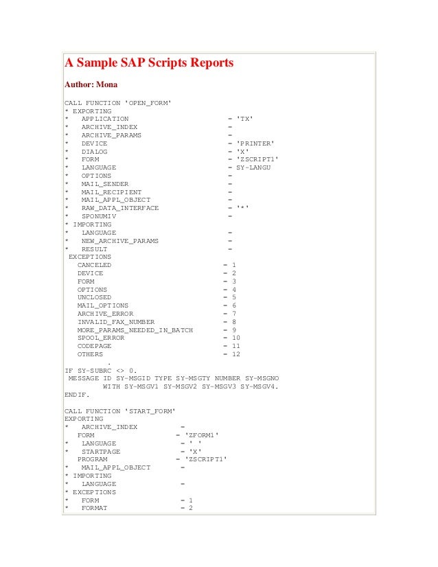 Sap Sapscripts Tips And Tricks 5395