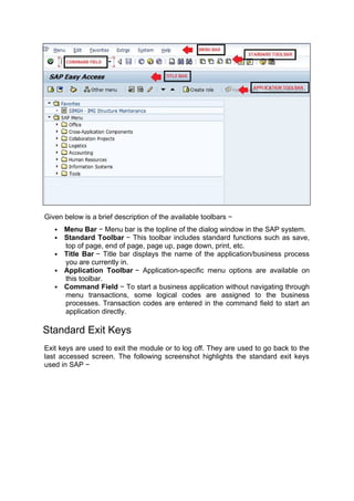 SAP Screen NavigatiON DOCUEMNT FOR LEARNERS | PDF
