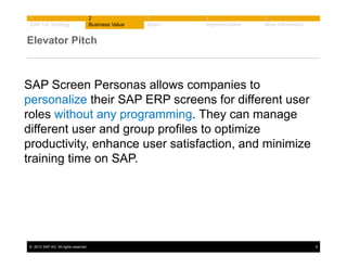 SAP Screen Personas 2.0 | PDF