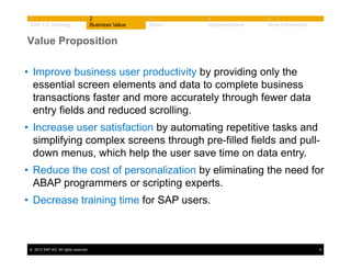 SAP Screen Personas 2.0 | PDF