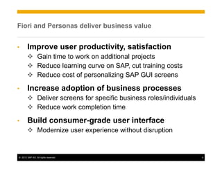 Sap screen personas and sap fiori help me choose | PDF