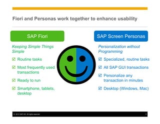 Sap screen personas and sap fiori help me choose | PDF
