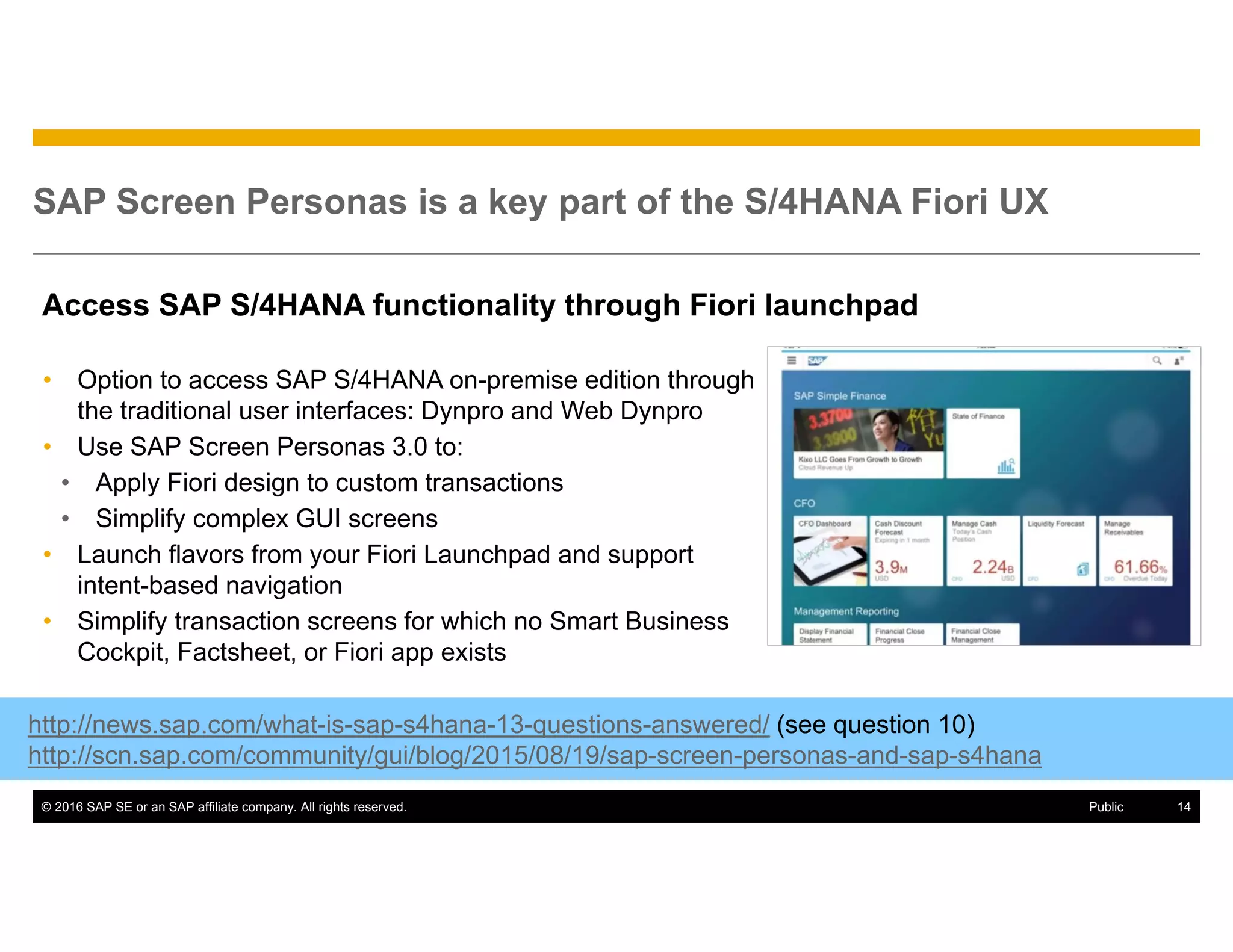 SAP Screen Personas June 2016 | PPT