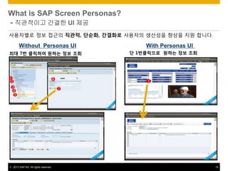 SAP Screen Personas Overview (Korean) | PPT