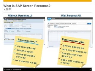 SAP Screen Personas Overview (Korean) | PDF