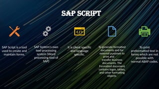 Sap script from the scratch and components. Pptx | PPTX