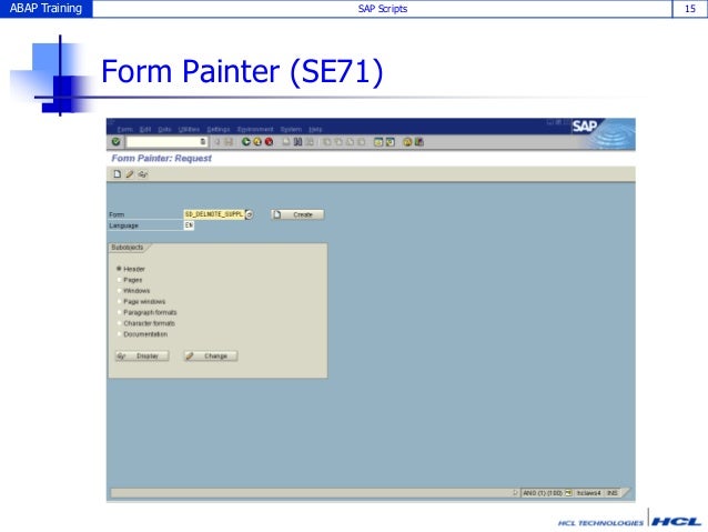 Sap scripts