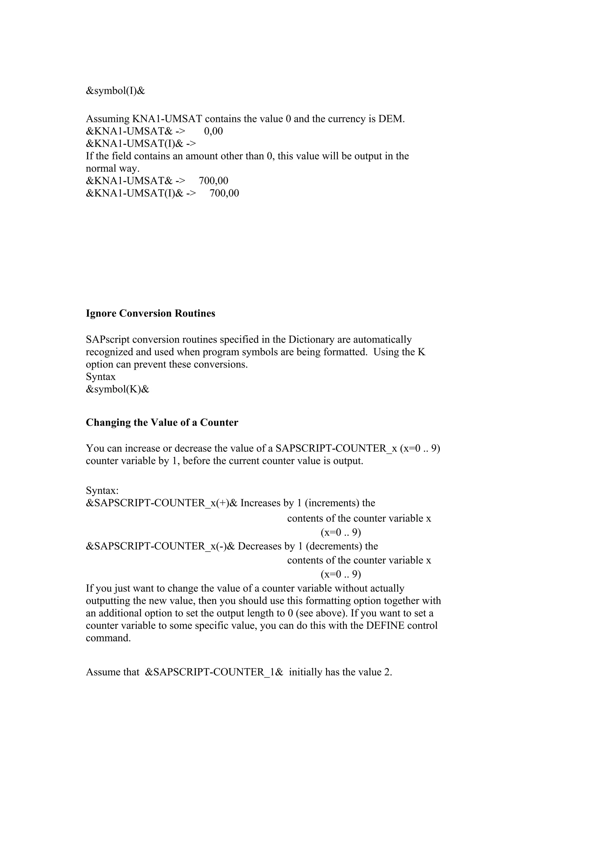 Sap script system_symbol | PDF