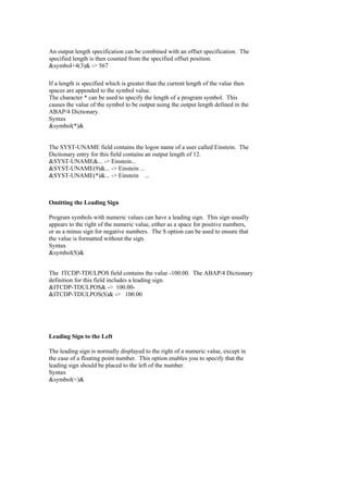 Sap script system_symbol | PDF