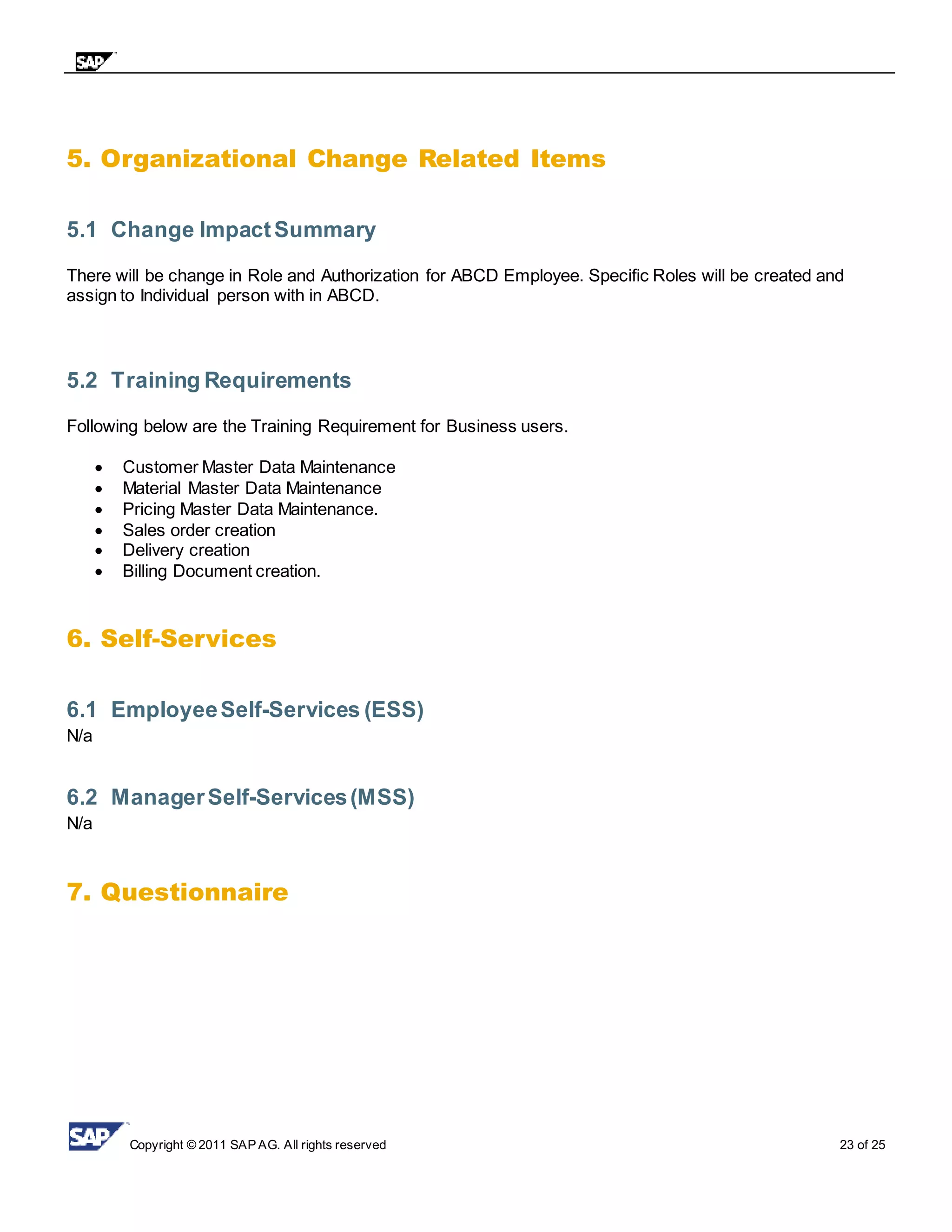 Sap sd bbp template | DOCX