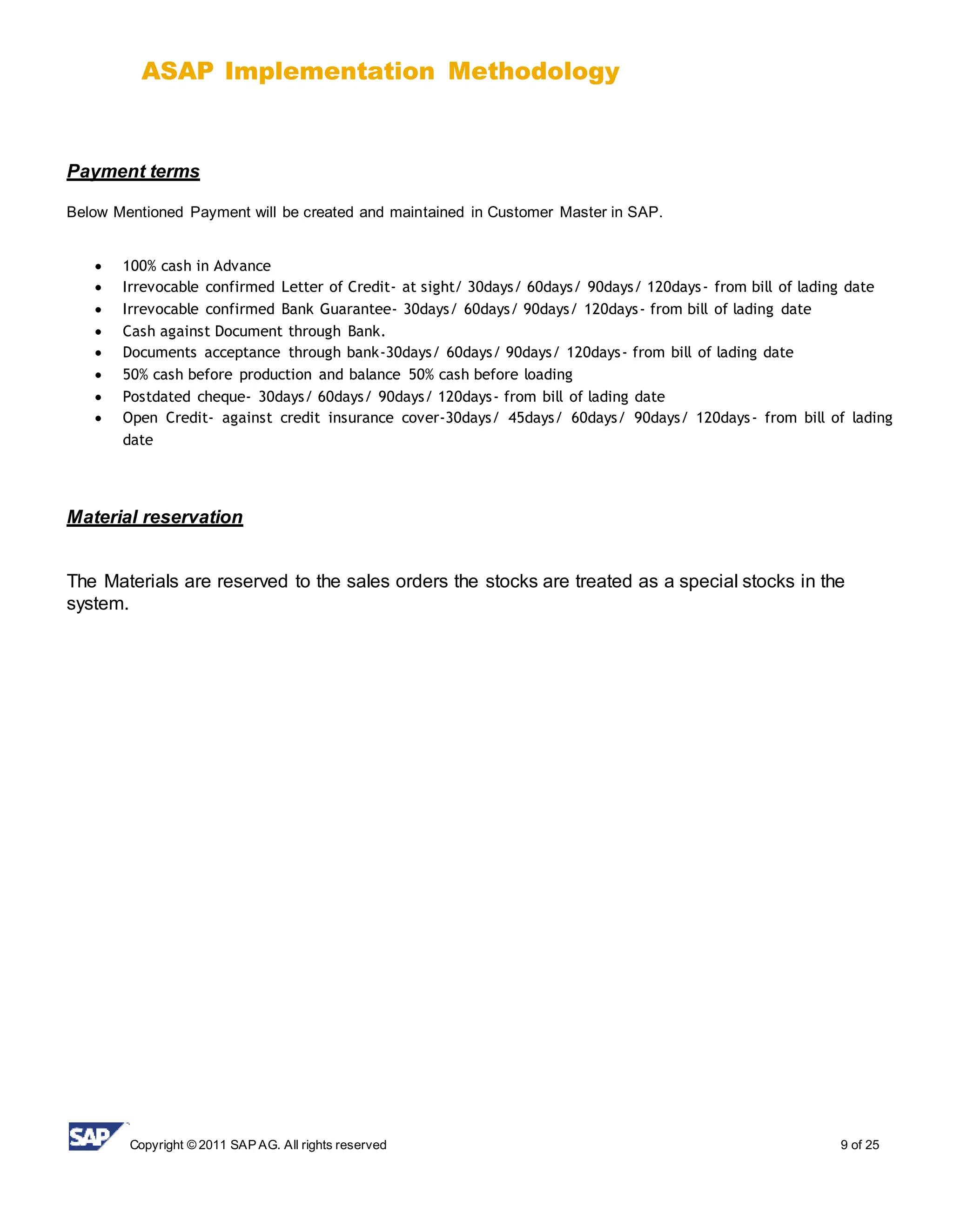 Sap sd bbp template | DOCX