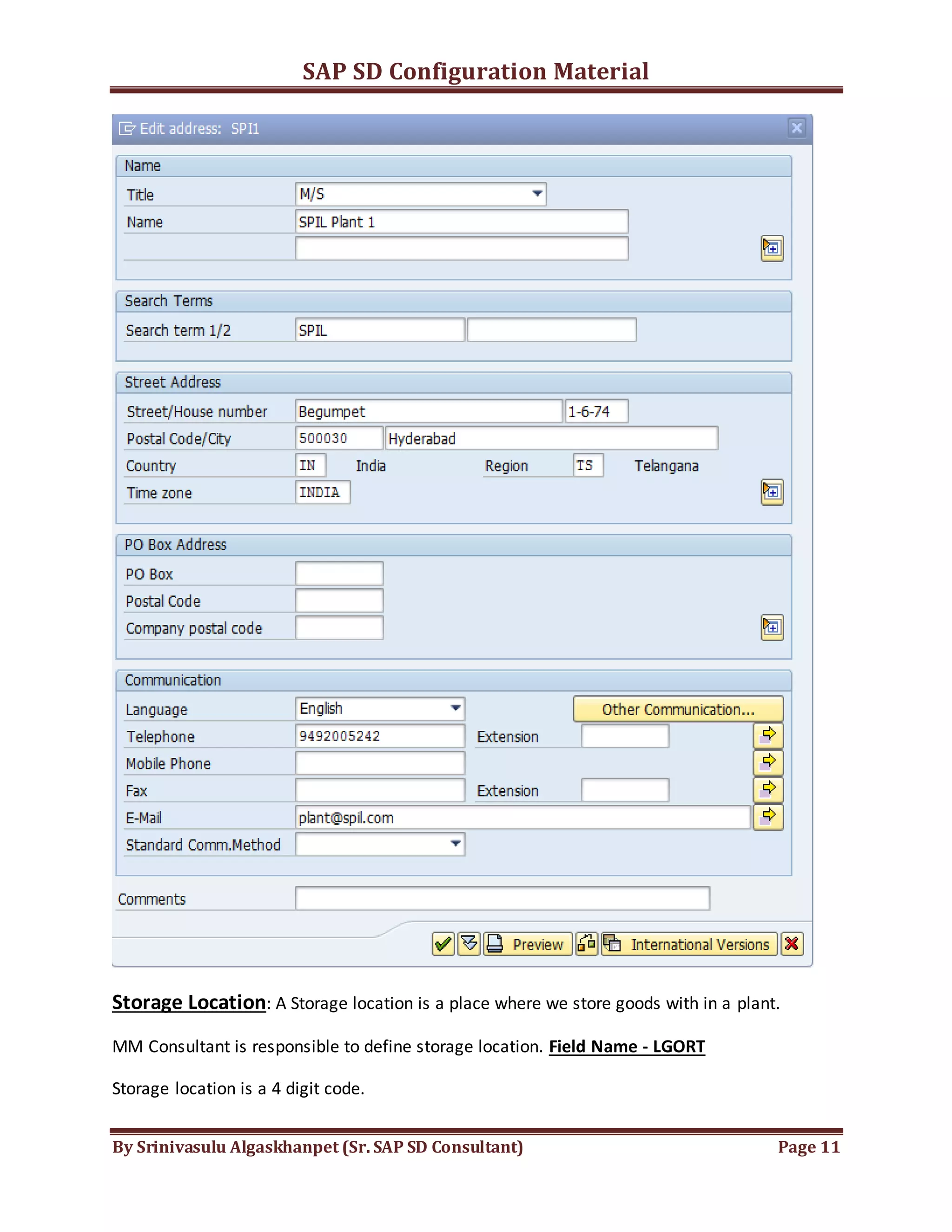 Sap Sd Configuration Document Docx Office Property Real Estate