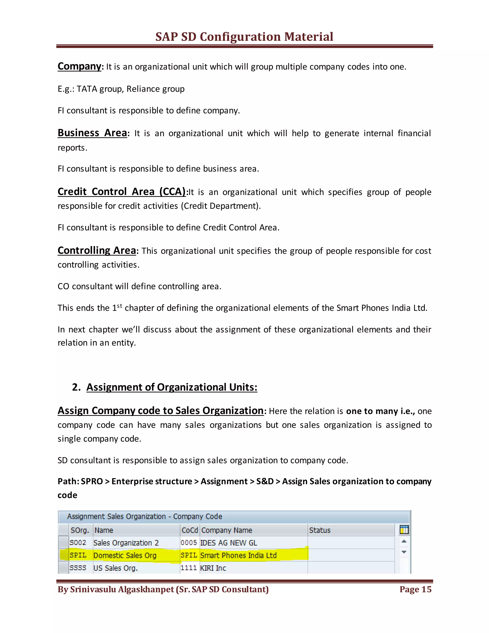 SAP SD Configuration Document | DOCX