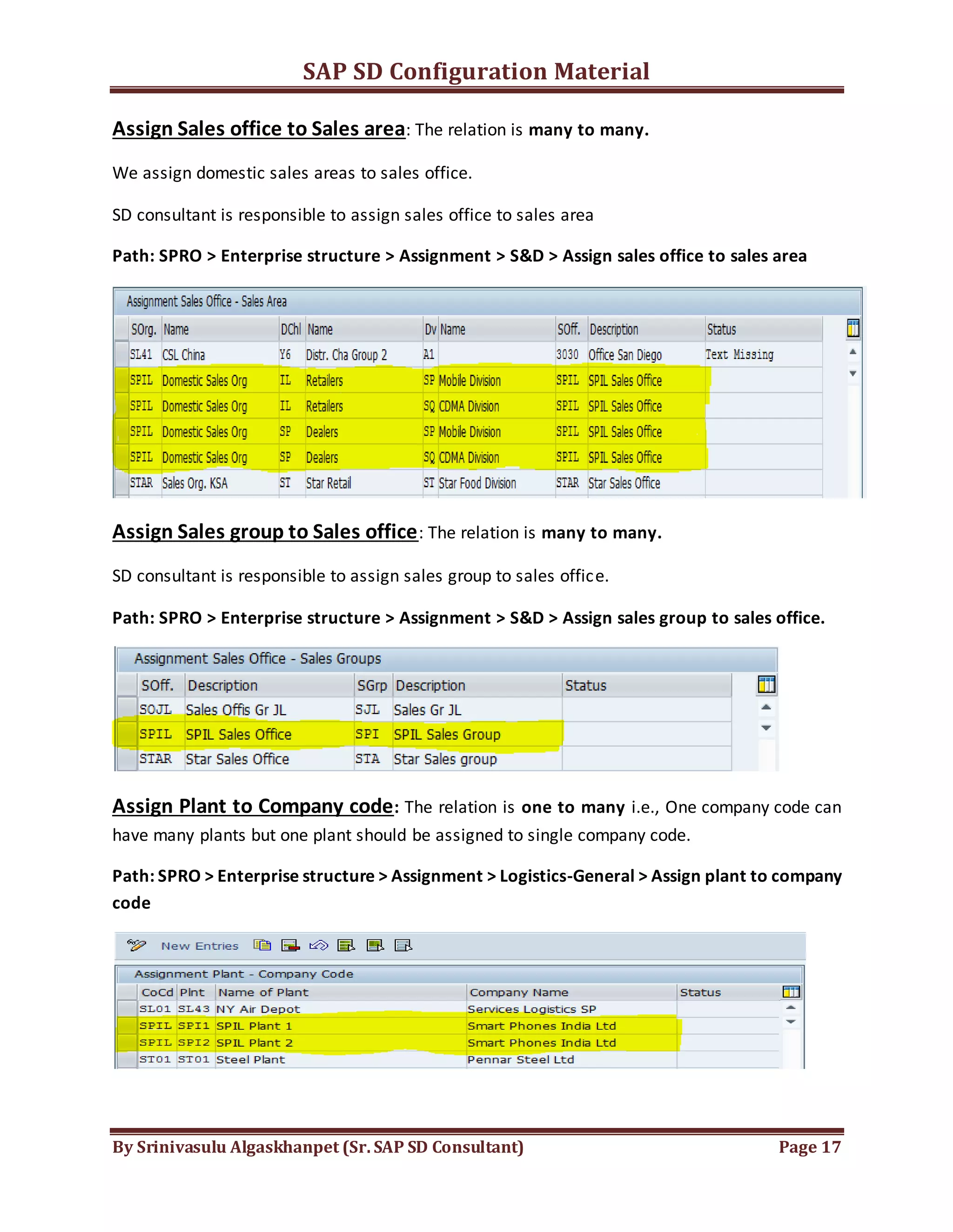 SAP SD Configuration Document | DOCX