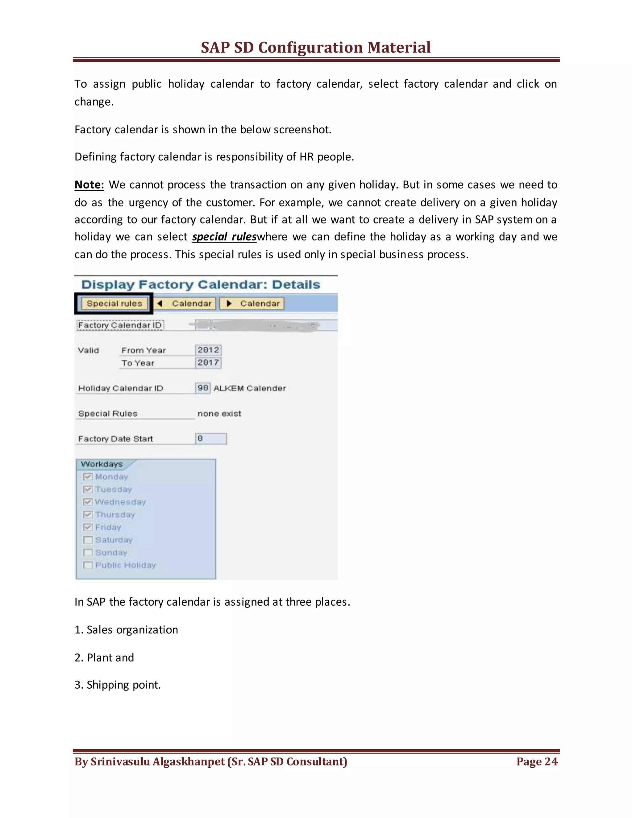 SAP SD Configuration Document | DOCX | Office Property | Real Estate
