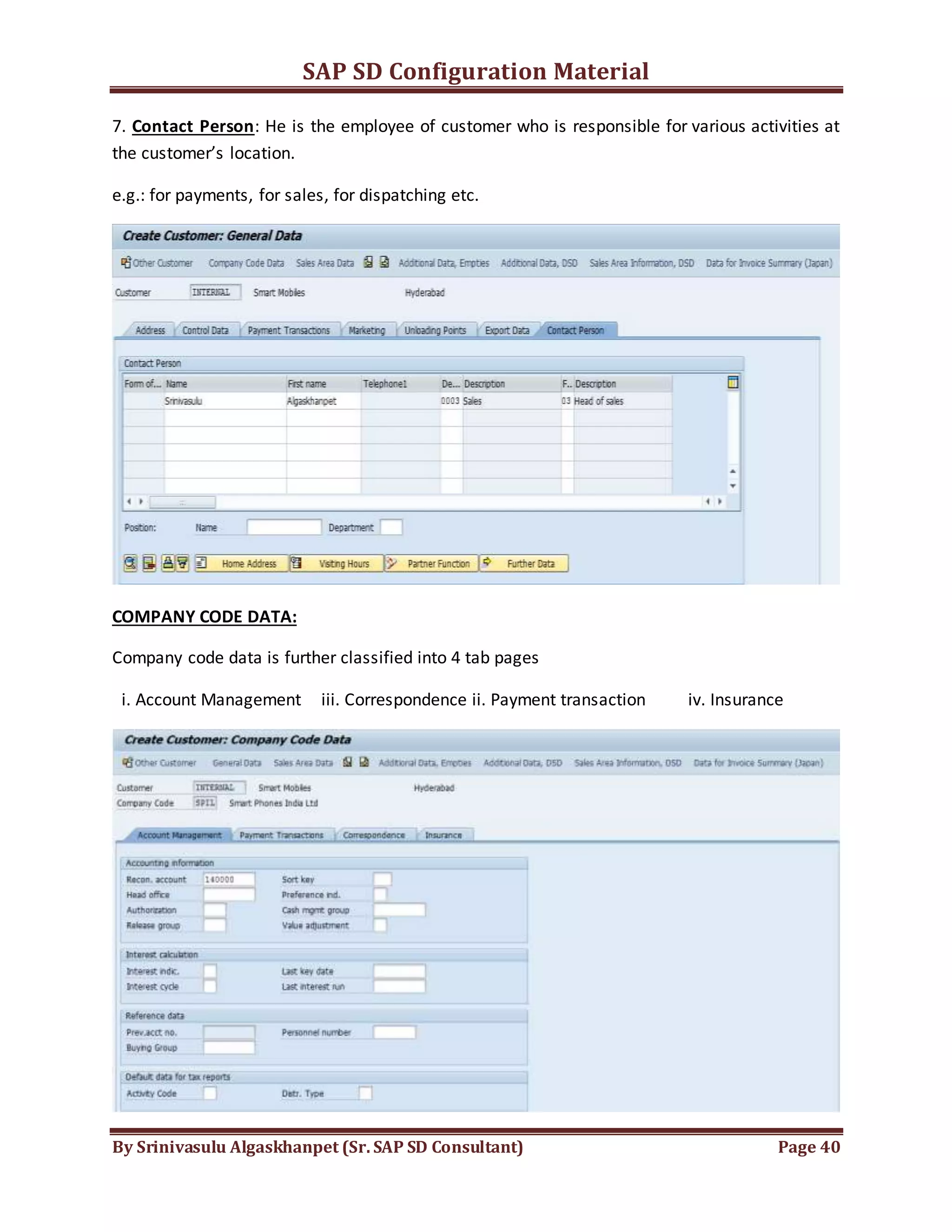 SAP SD Configuration Document | DOCX