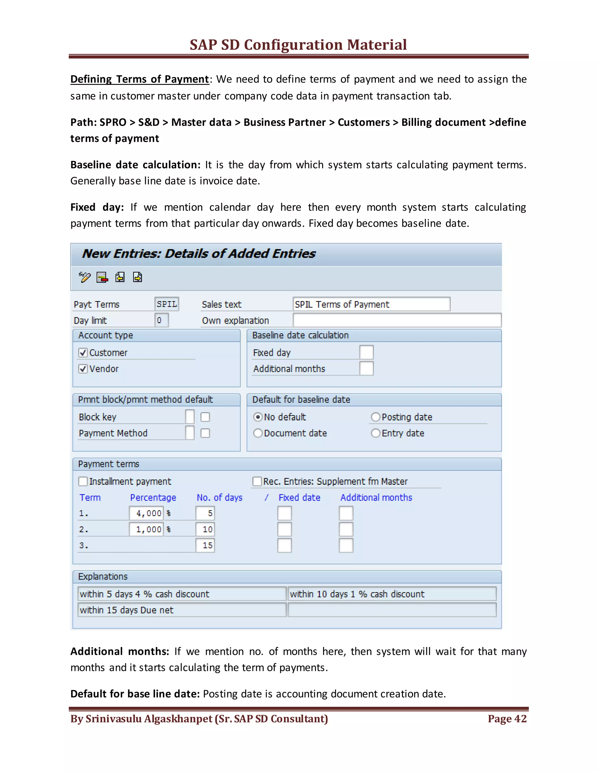 SAP SD Configuration Document | DOCX