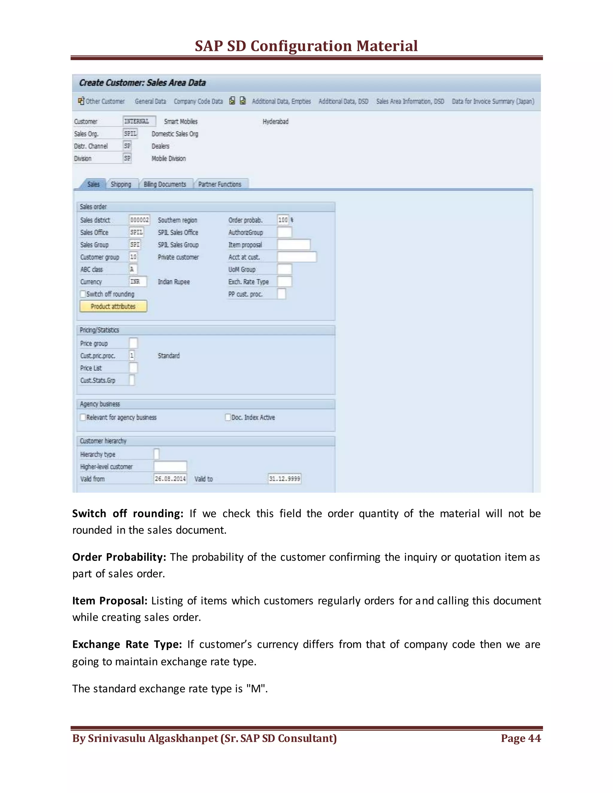Sap Sd Configuration Document Docx Office Property Real Estate