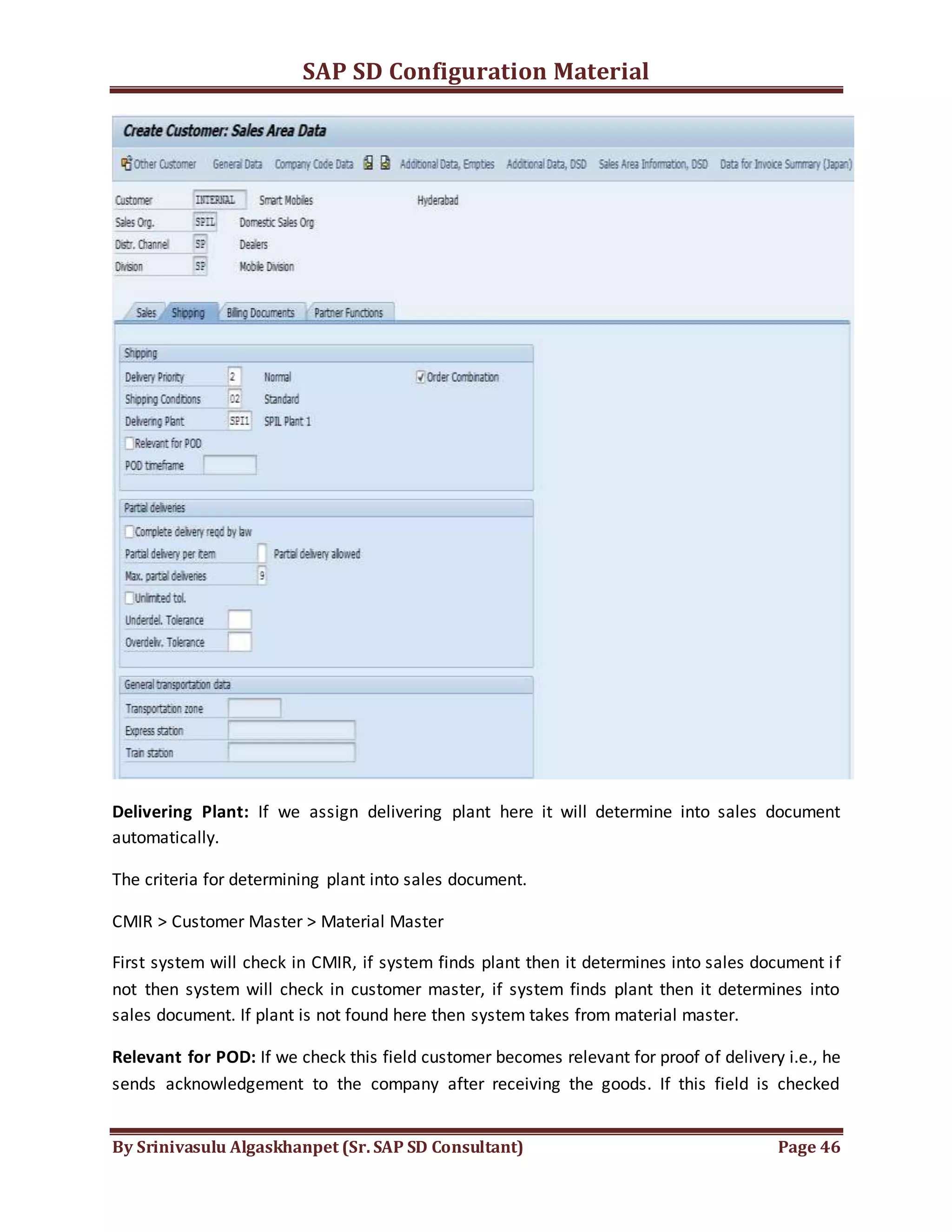 SAP SD Configuration Document | DOCX
