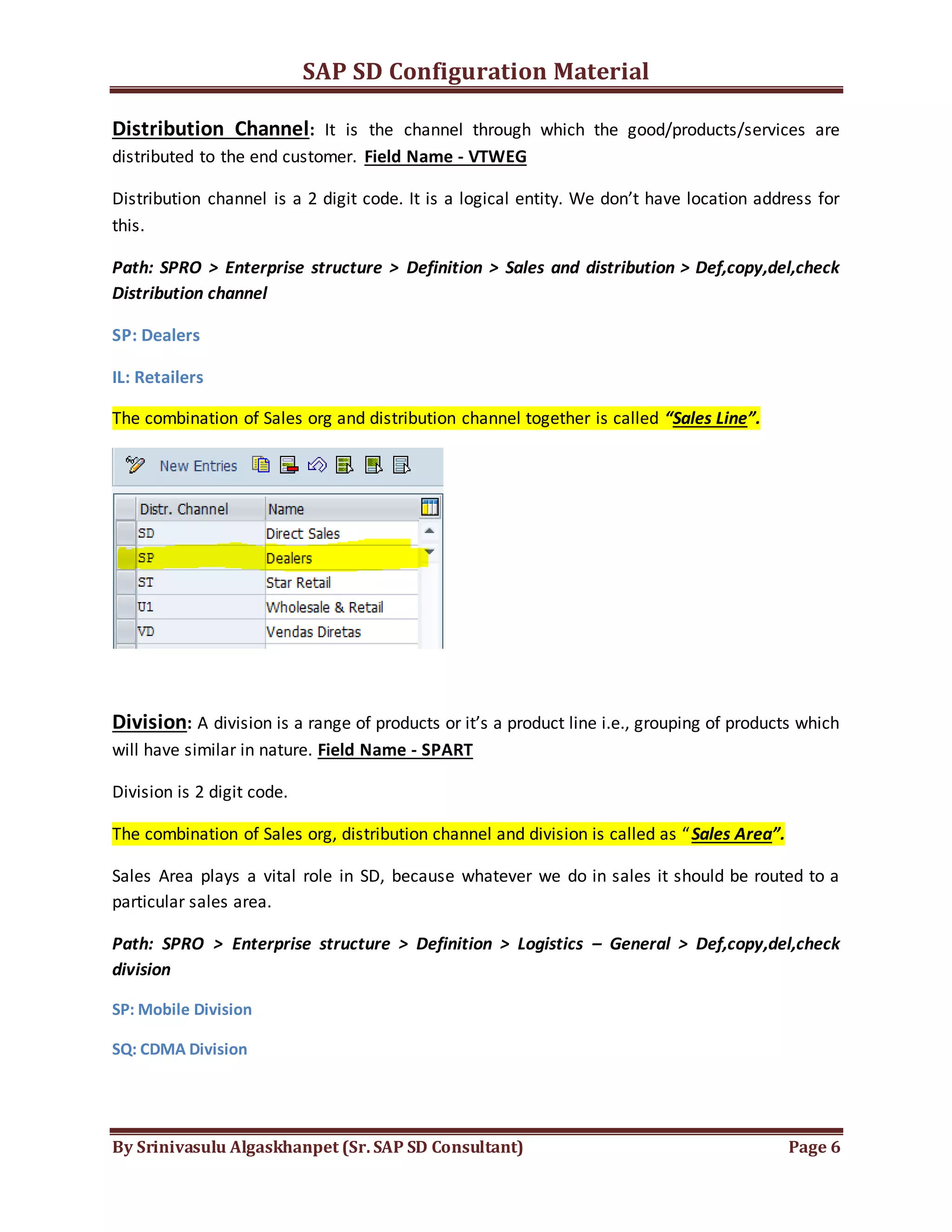 SAP SD Configuration Document | DOCX