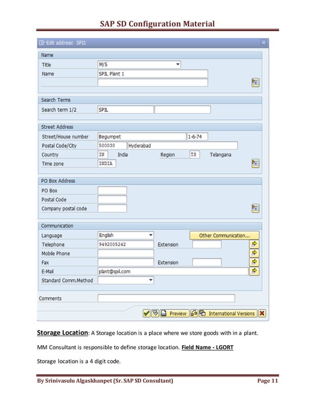 SAP SD Configuration Document | DOCX | Office Property | Real Estate