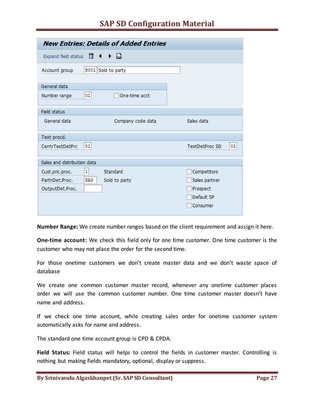 SAP SD Configuration Document | DOCX | Office Property | Real Estate