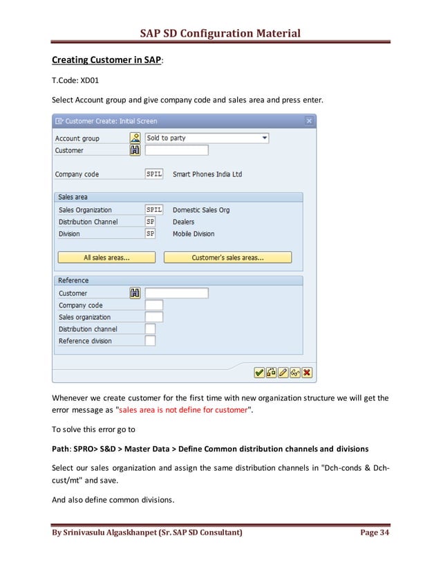 SAP SD Configuration Document | DOCX | Office Property | Real Estate