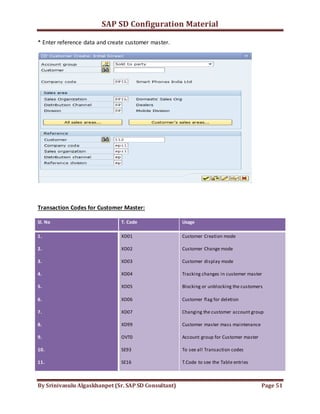 SAP SD Configuration Document | DOCX