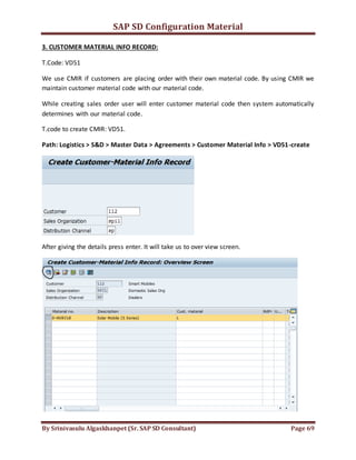 SAP SD Configuration Document | DOCX