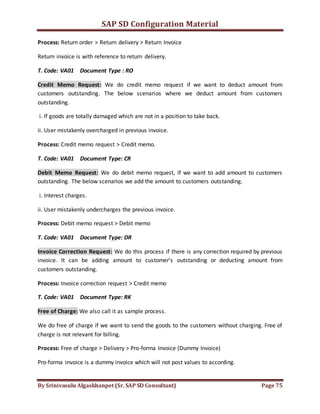 SAP SD Configuration Document | DOCX