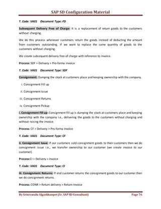 SAP SD Configuration Document | DOCX