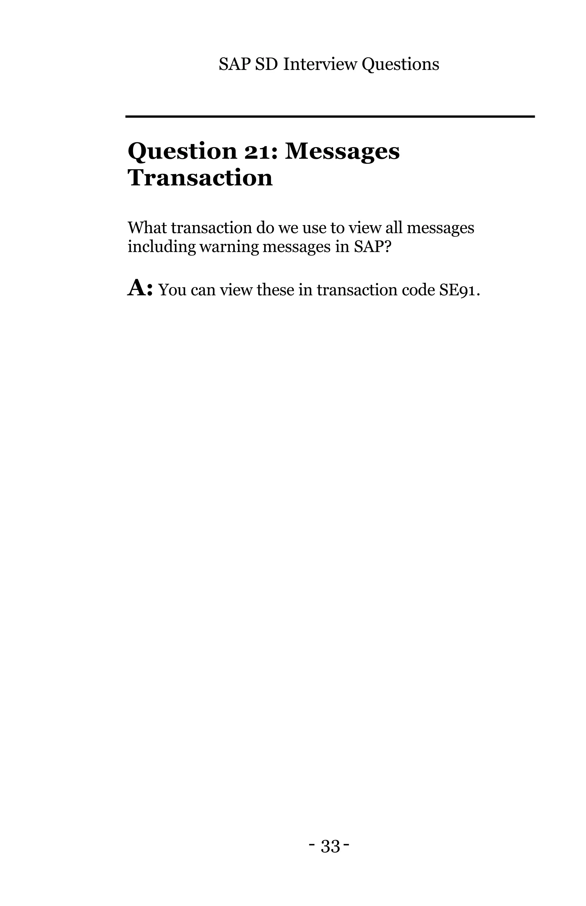 SAP SD Interview Questions with Explanation | PDF