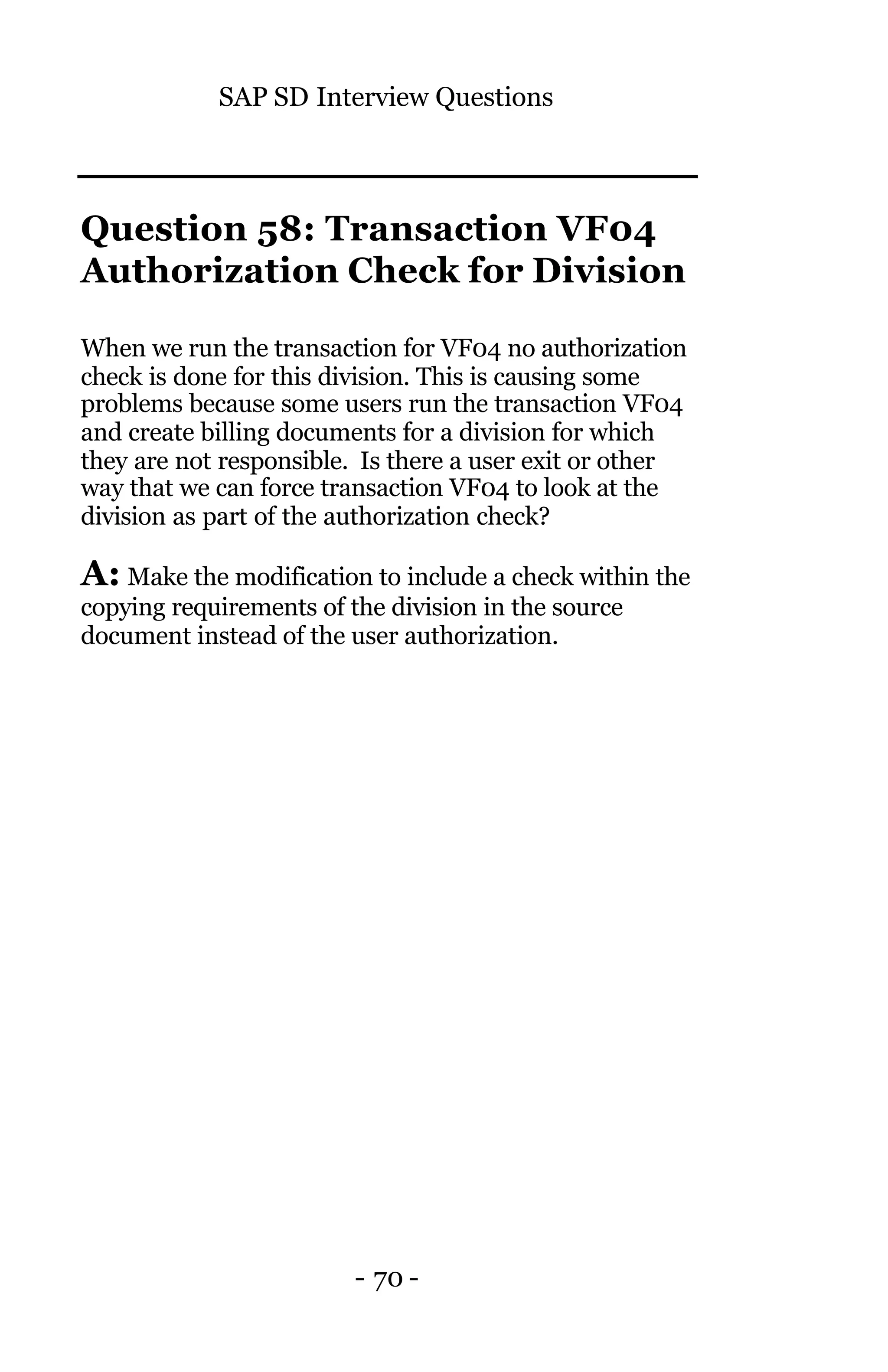 SAP SD Interview Questions with Explanation | PDF