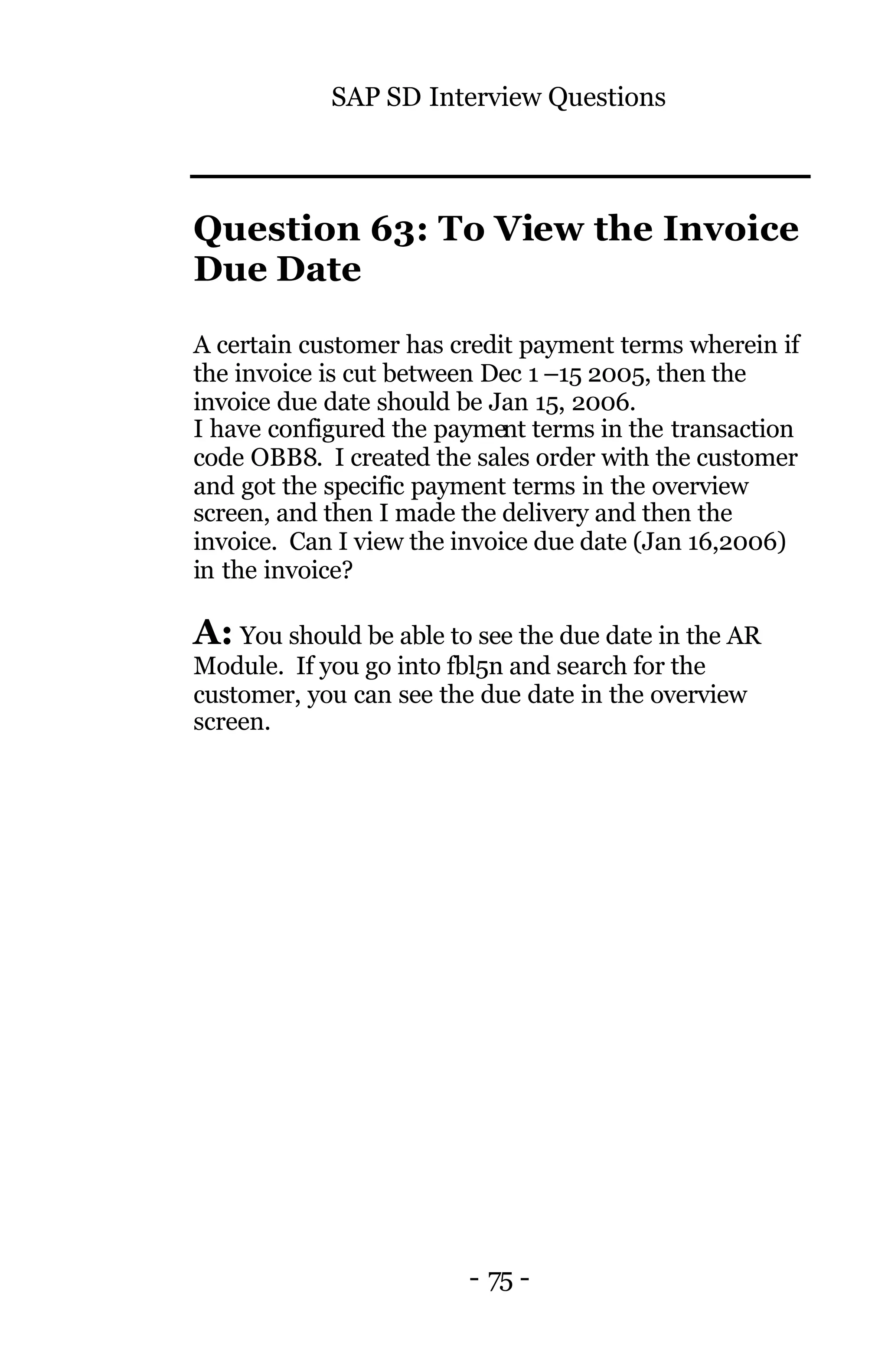 SAP SD Interview Questions with Explanation | PDF