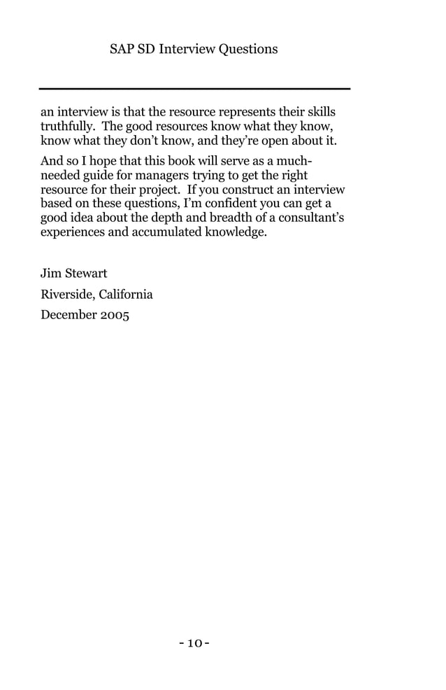 SAP SD Interview Questions with Explanation | PDF