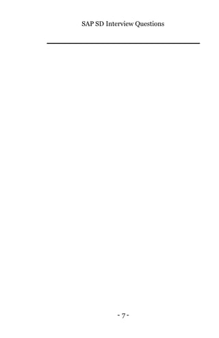 SAP SD Interview Questions with Explanation | PDF