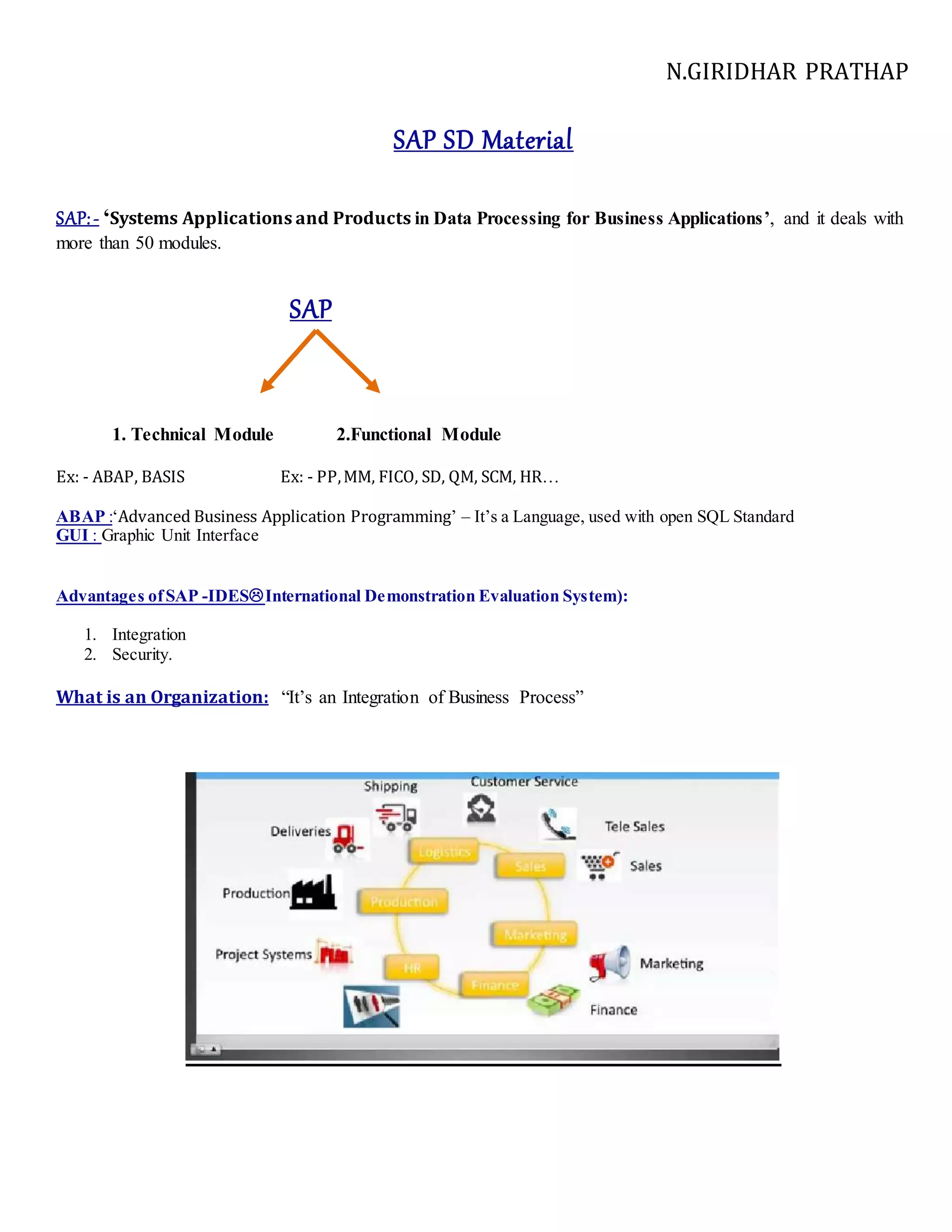 Sap sd material1 | PDF