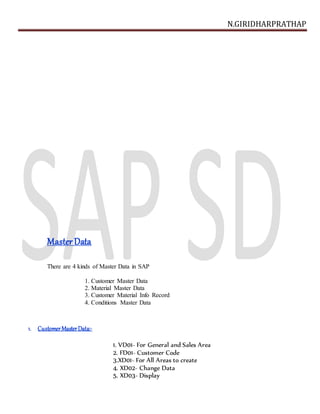 Sap sd material1 | DOCX