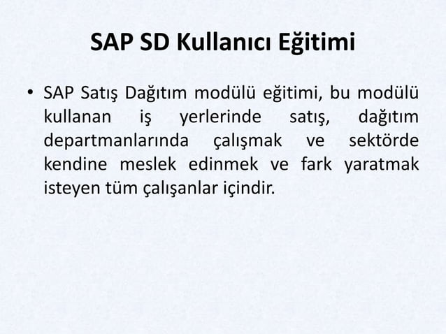 Sap sd modülü | PPTX