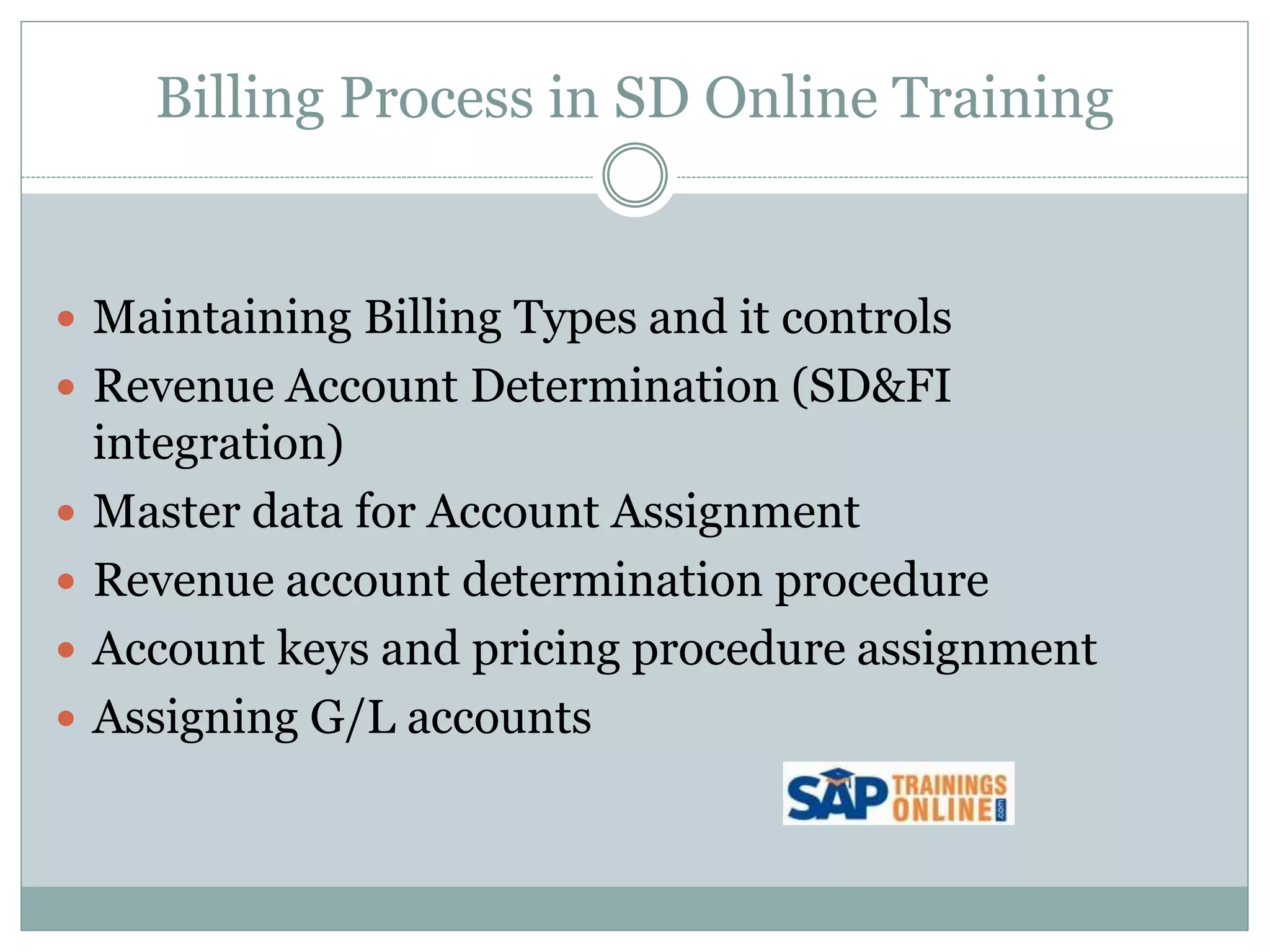 Sap sd online training overview 9 | PPTX