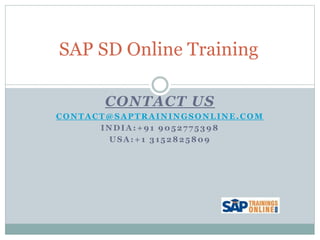 Sap sd online training overview 9 | PPTX