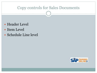 Sap sd online training overview 9 | PPTX