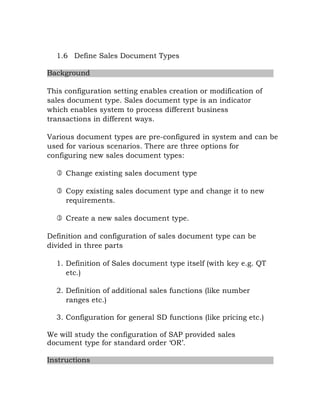 Sap sd overview and config | PDF