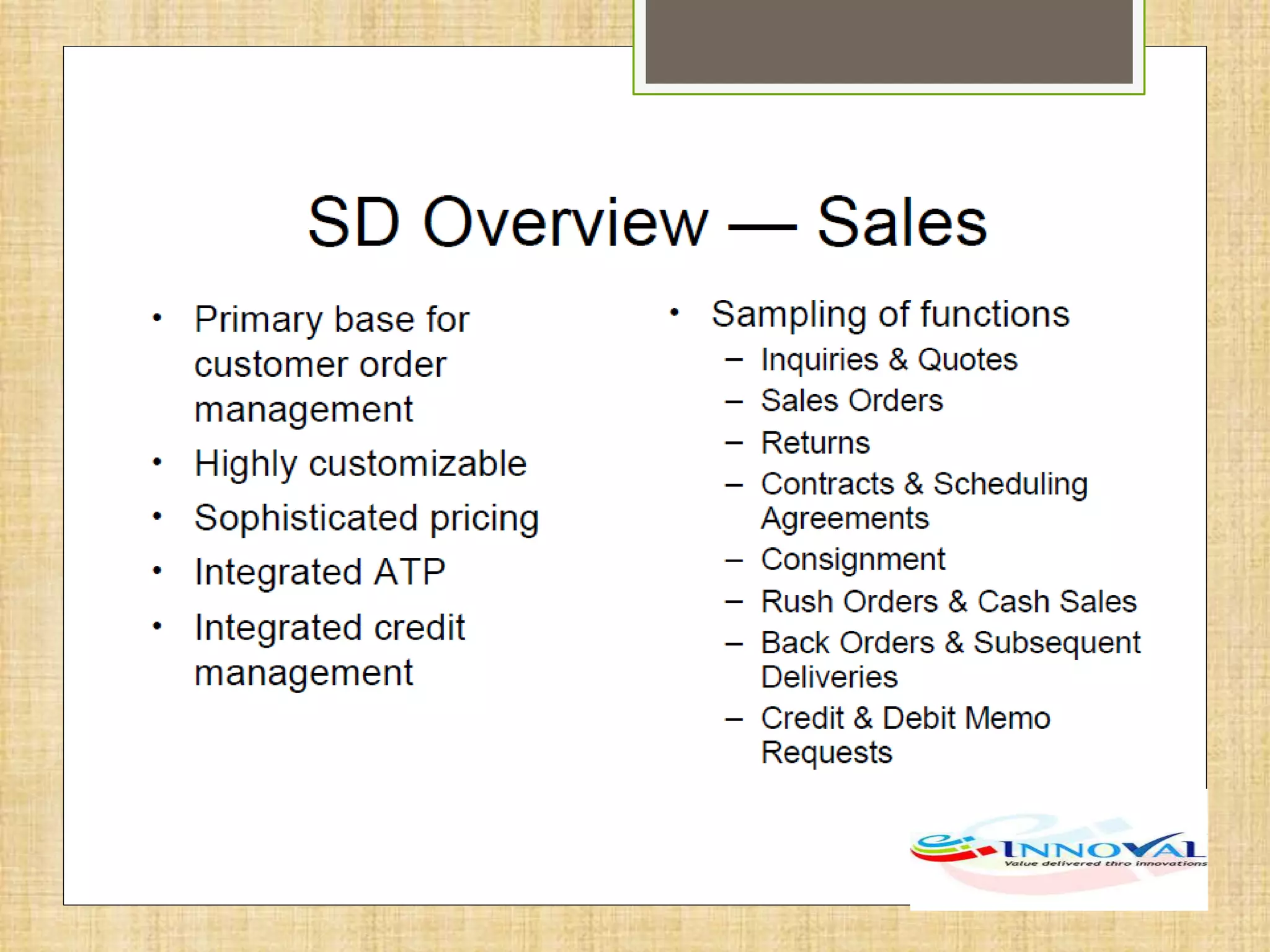 Sap sd overview training | PPTX
