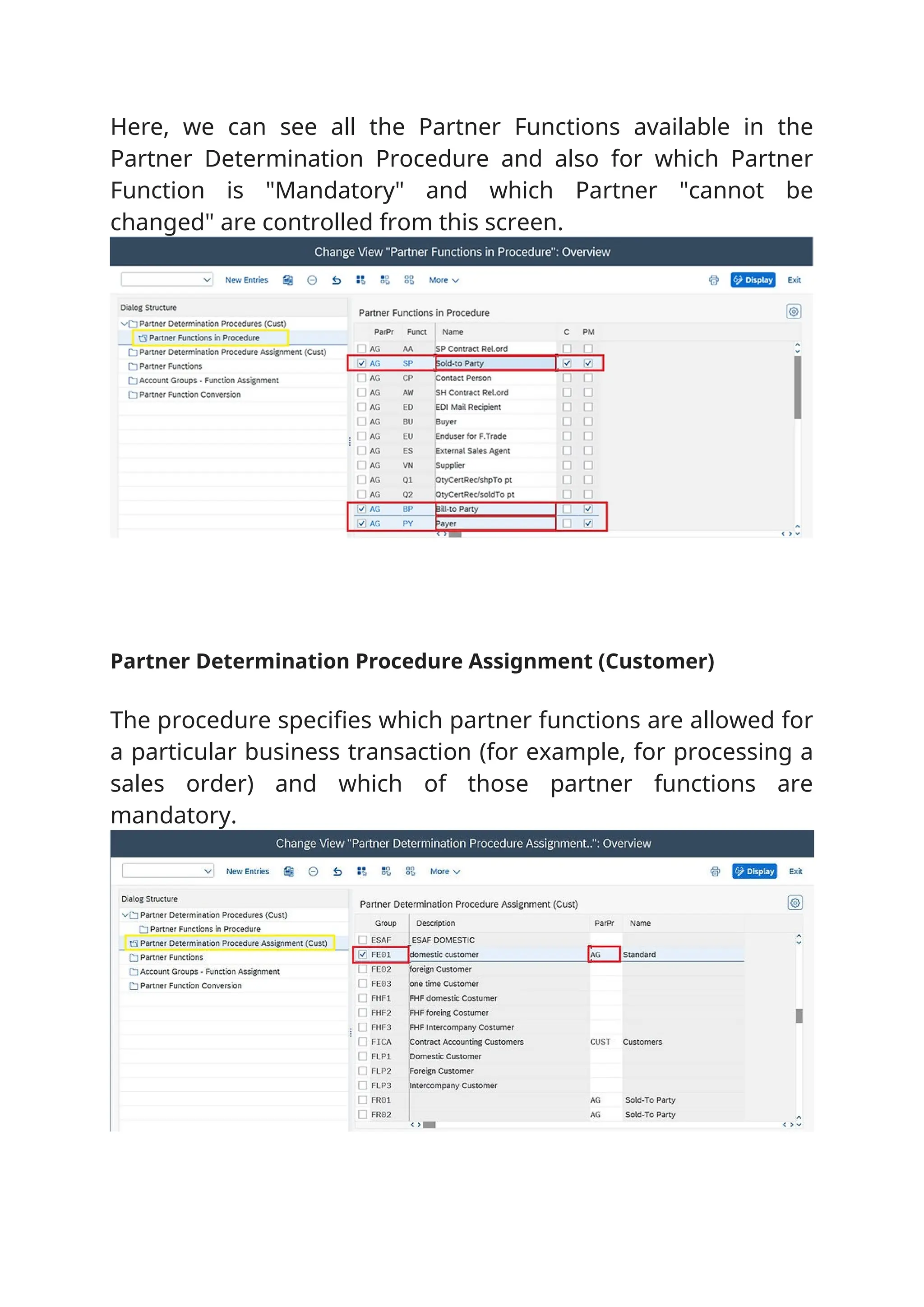 SAP SD PARTNER FUNCTIONALITIES xxxxxxxxx | DOCX