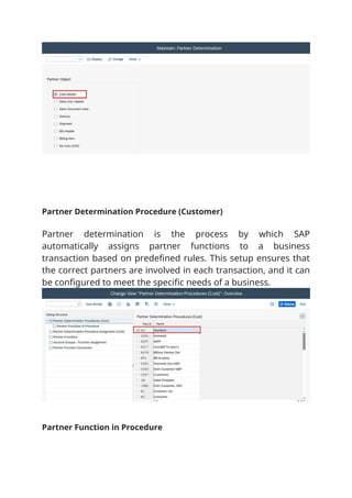 SAP SD PARTNER FUNCTIONALITIES xxxxxxxxx | DOCX